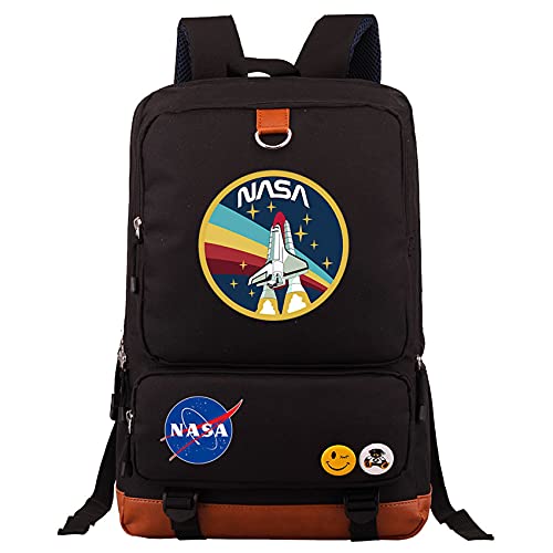 Narkoox Child NASA School Backpack-Wear Resistant Travel Bag-Casual Laptop Backpack Book Bag for Students