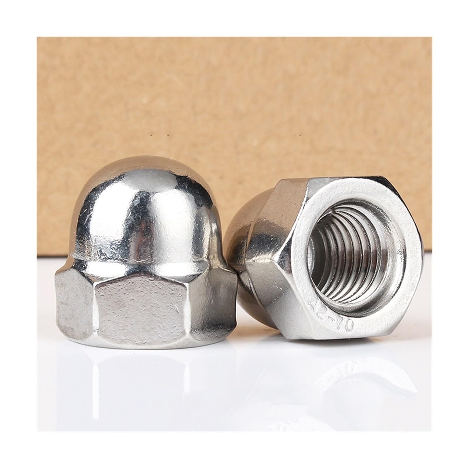 WALENI 5-20pcs Acorn Cap Nut M3 M4 M5 M6 M8 M10 Stainless Steel Decorative Dome Cap Nuts Blind Nuts(201 Stainless Steel,M10 (5pcs))