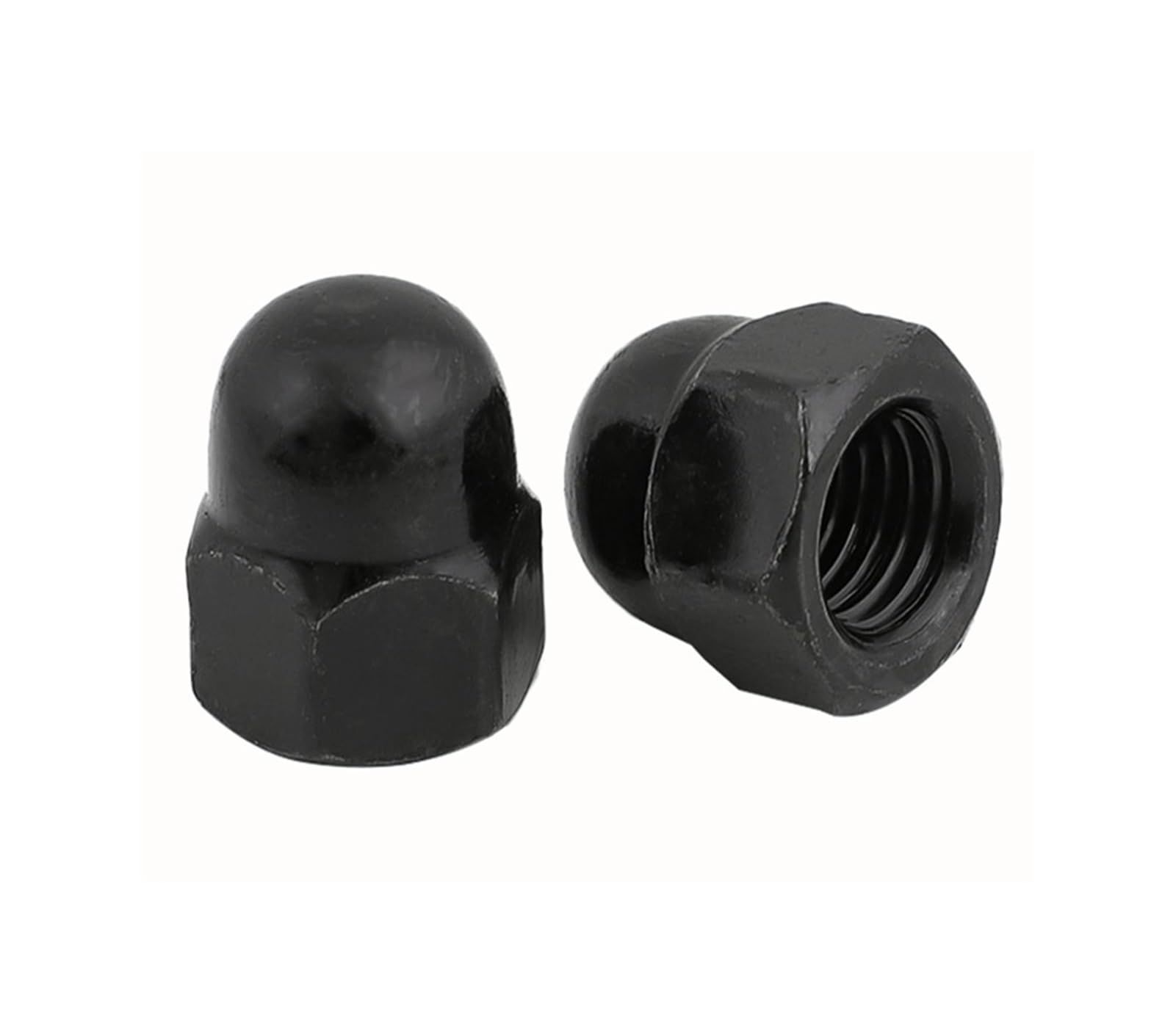WALENI 5/10pcs Hex Acorn Cap Nuts M3 M4 M5 M6 M8 M10 M12 Carbon Steel Ni-Plated/Black Zinc Plated Hexagon Cap Nuts Dome Cover Nuts Acorn Nuts(Black Zinc Plated,M8 (5pcs))