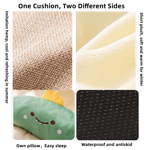 FAOLONE 18" Dinosaur Pet Bed,Large Square Dog Bed,Ultrasoft Plush Pet Bed for Large Dog Beds (Small)