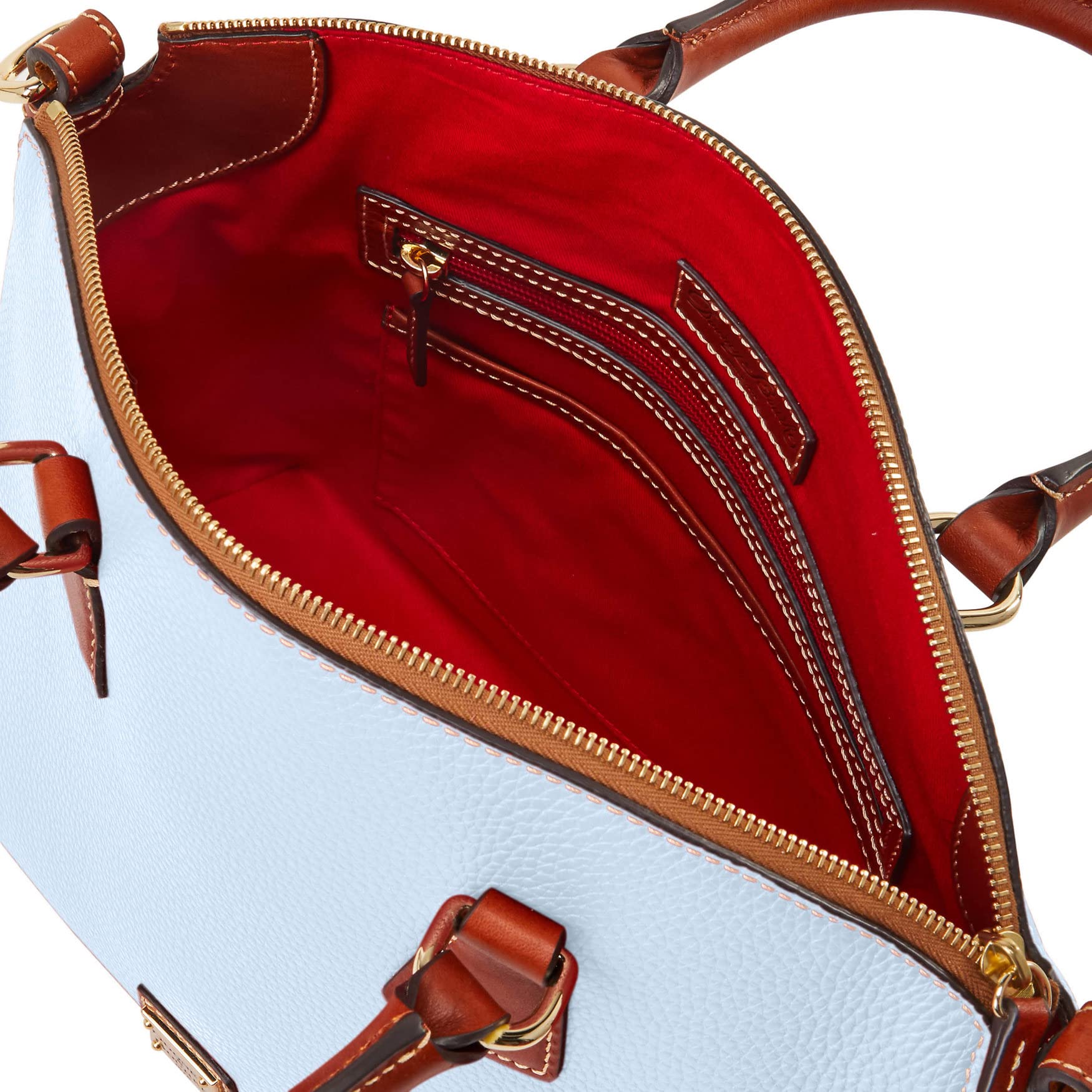 Dooney & Bourke Handbag, Pebble Grain Domed Satchel - Glacier Blue