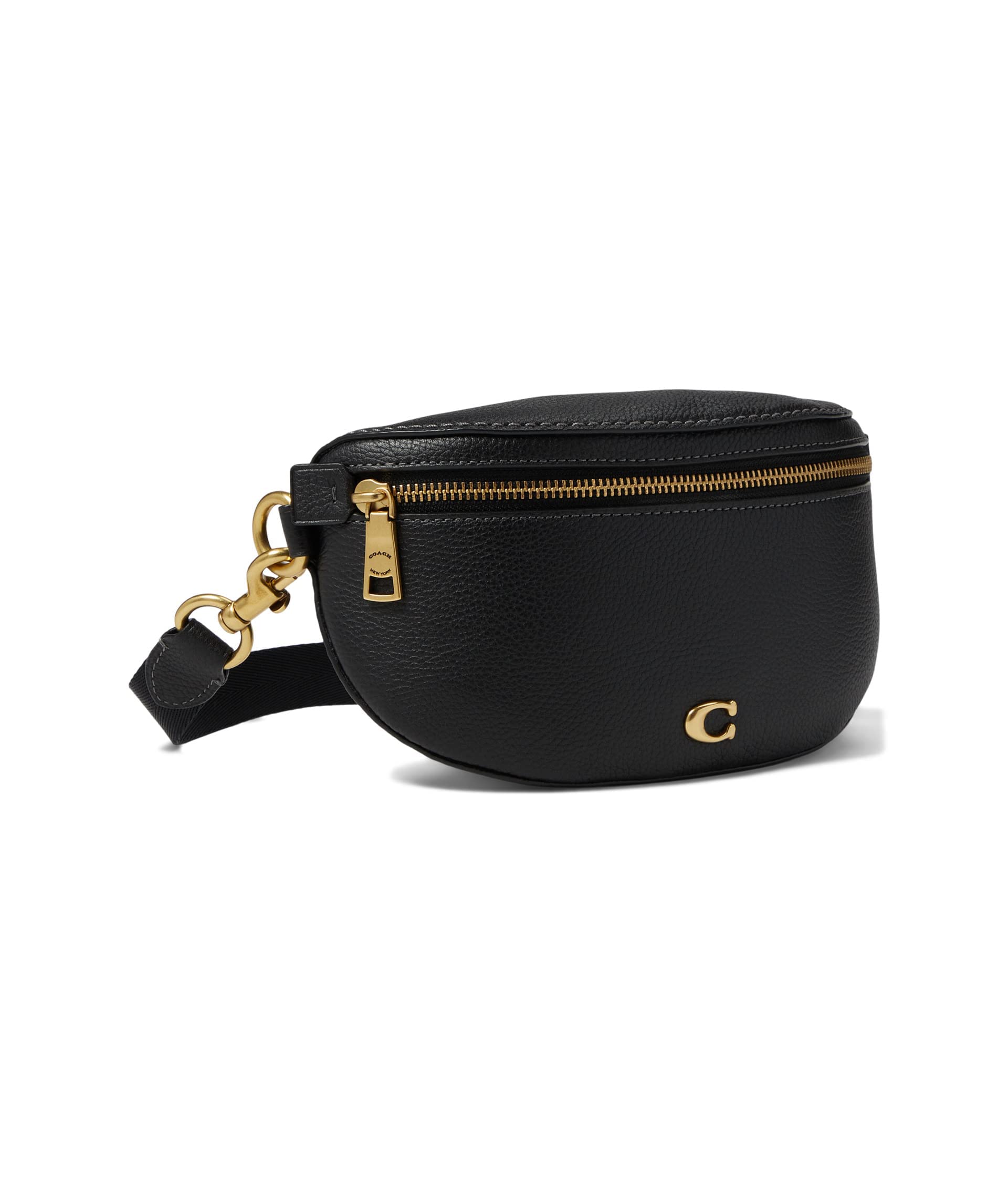 Coach Polished Pebble Bethany Belt Bag Black One Size