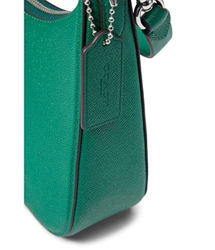 Coach Hobo Crossbody in Cross Grain Leather Green One Size
