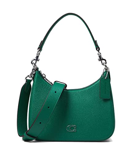 Coach Hobo Crossbody in Cross Grain Leather Green One Size