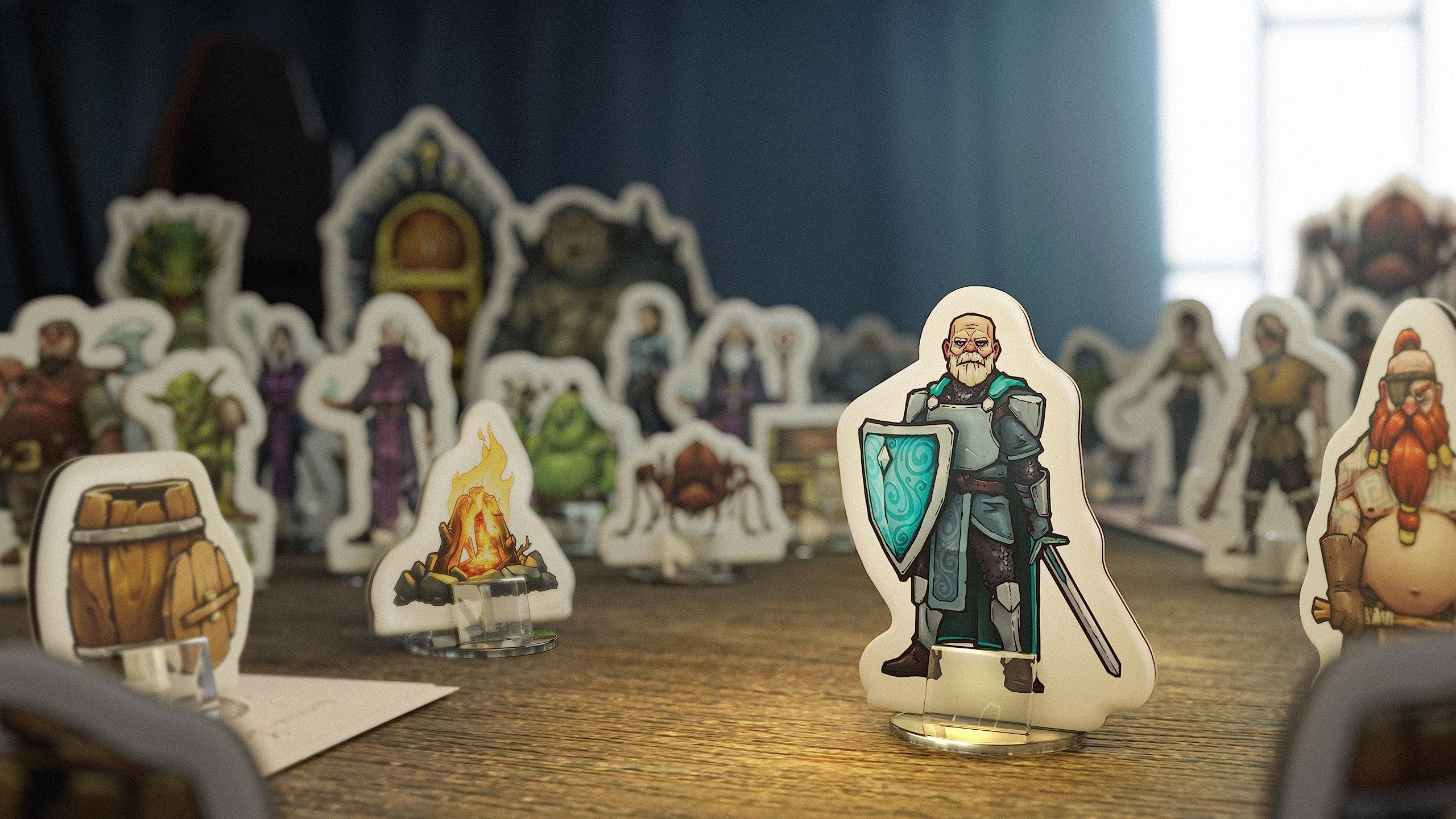 Wanderers Emporium Hard Flat Minis for DND Miniatures with Bases | 28mm - 32mm Scale Dungeons and Dragons Starter Set 5e (Essentials Pack, 36, Miniatures)