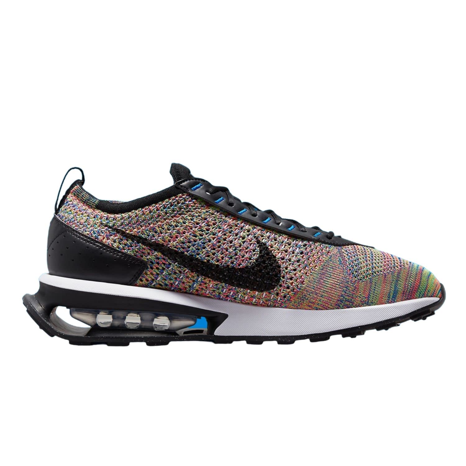 Nike mens Air Max Flyknit Racer Shoes, Multi-color/Black-racer Blue, 11