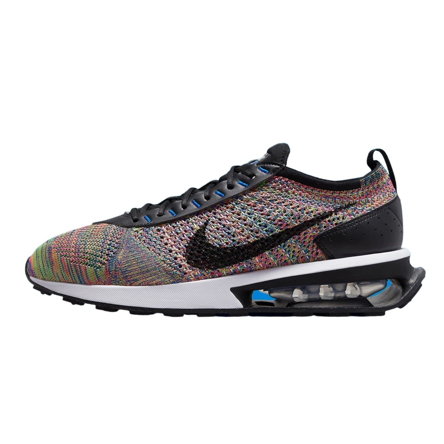 Nike mens Air Max Flyknit Racer Shoes, Multi-color/Black-racer Blue, 11