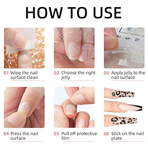 24 Pcs Press on Nails -Supremely Fit & Natural Soft Gel Press on Nails Almond, White Glue on Nails with Nail Glue, Reusable Stick on Nails in 12 Sizes(Iridescence)