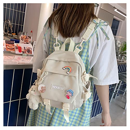 Meetmugum Kawaii Small Backpacks Lightweight Travel Bag Casual Daypack Cute Backpack With doll pendant for Girl Women