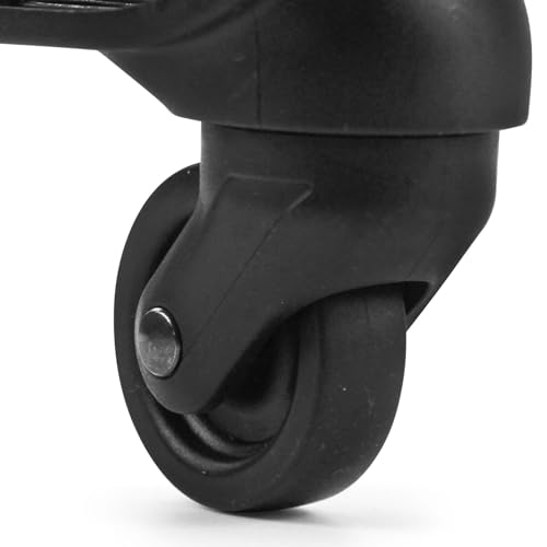 2-Pcs Luggage Wheel Replacement, Suitcase Spinner Black Sturdy Mute Wheels Kit for DIY Repair, Spinner Casters Plastic 360 Degree Rotation
