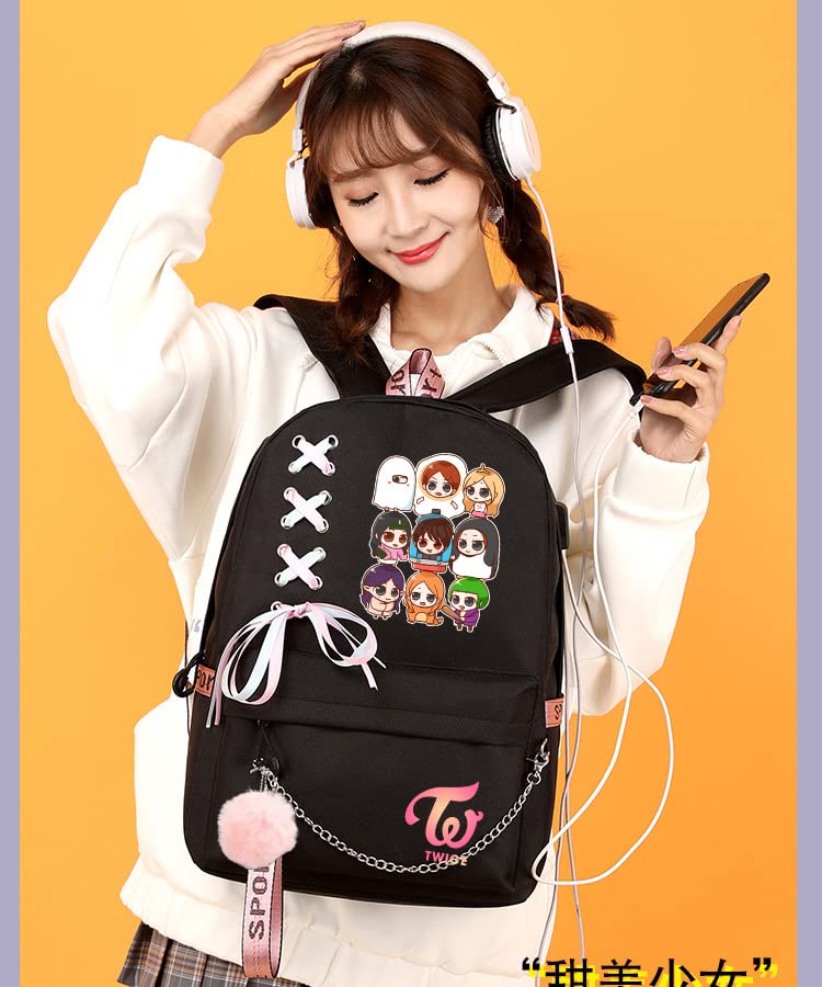 LOVEAngeler Twice Kawaii Backpack Colleage Bookbag School Bag Casual Daypack Twice Merchandise Mochila For Girls