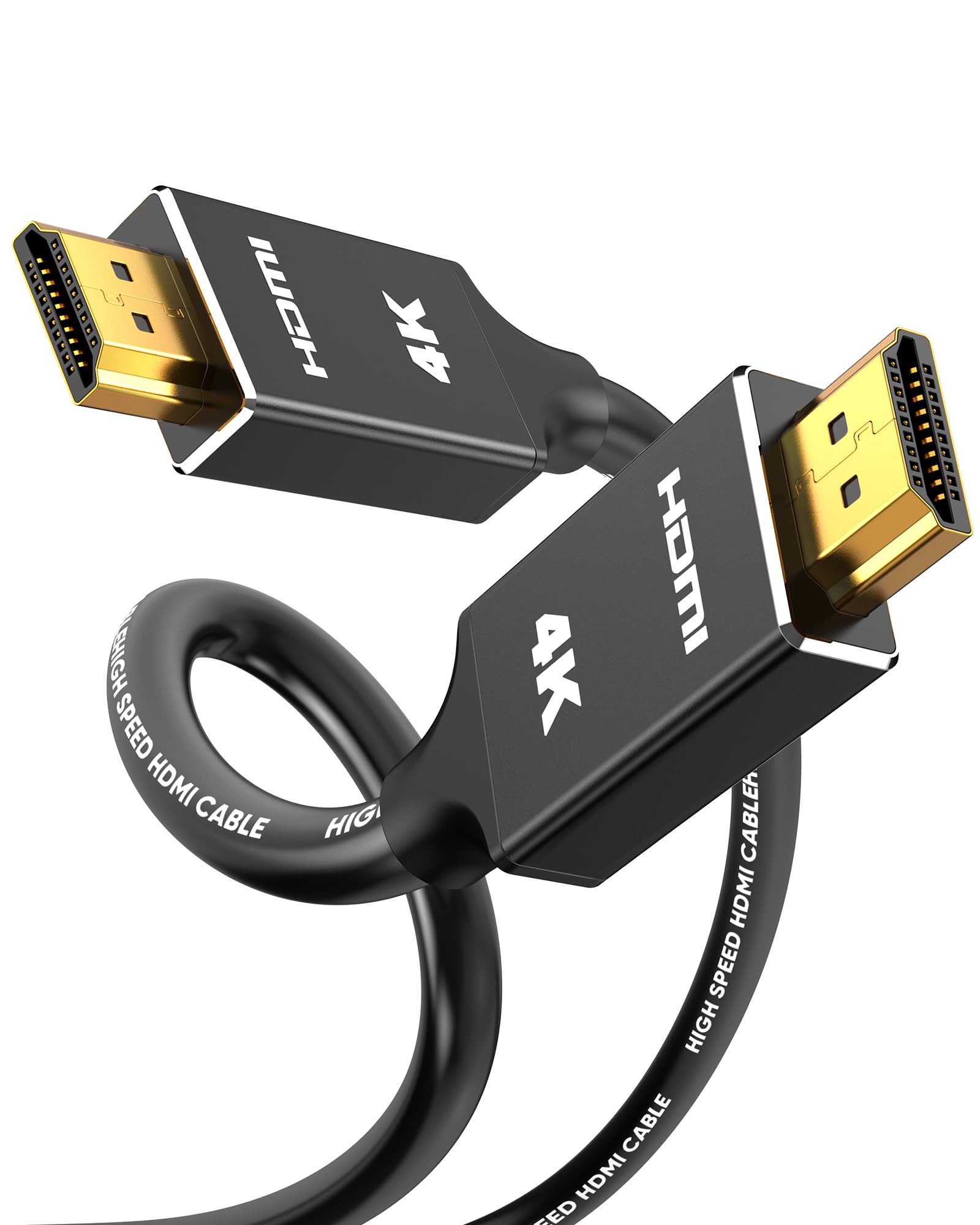 Capshi 4K Long HDMI Cable 25 FT, 18Gbps High Speed in-Wall CL3 Rated HDMI Cord 2.0, 4K HDR,HDR10,HDCP 2.2,ARC,Video 4K Ultra HD,2160p,HD 1080p,3D, Compatible with Roku TV/HDTV/PS5/Blu-ray
