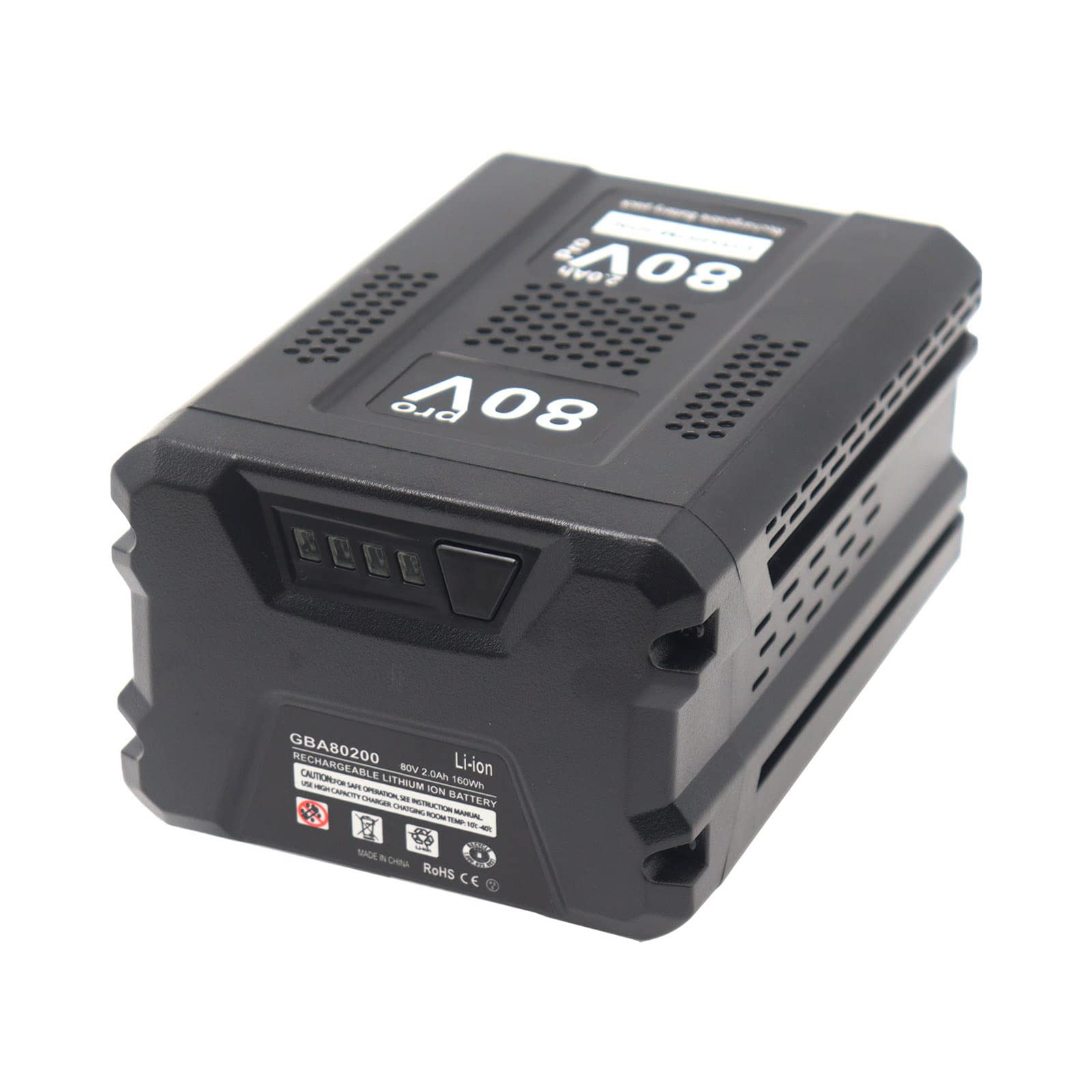 Kemjio 80V 2.0Ah Battery Replacement for Greenwks PRO 80V Max Lithium Ion Battery GBA80200 GBA80250 GBA80400 GBA80500 Compatible with GCH8040 GST80320 ED80L00 BL80L00 2502202 GCS80450 CS80L01