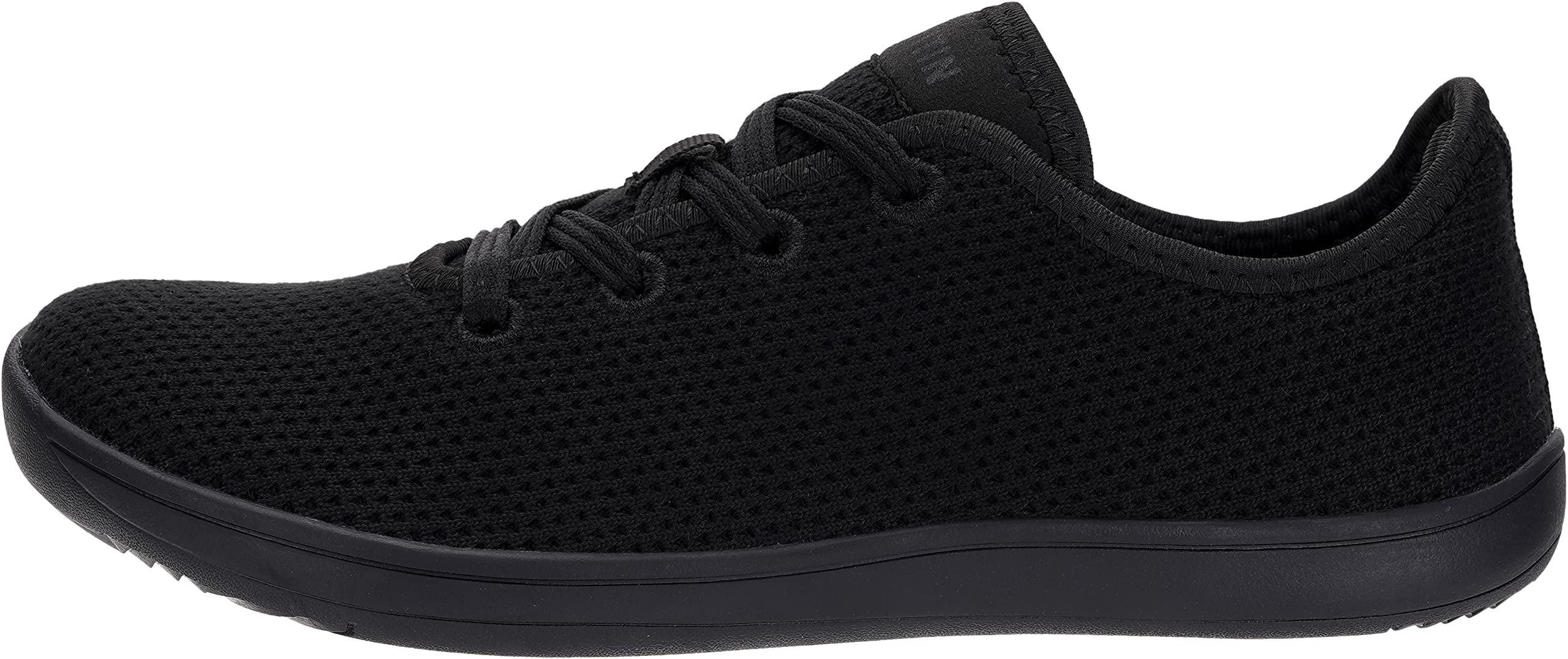 WHITIN Wide Toe Box Barefoot Sneakers for Men Minimalist Minimus Zero Drop Sole Shoes Size 11 Width 11W Walking Outdoor Training All Black 45
