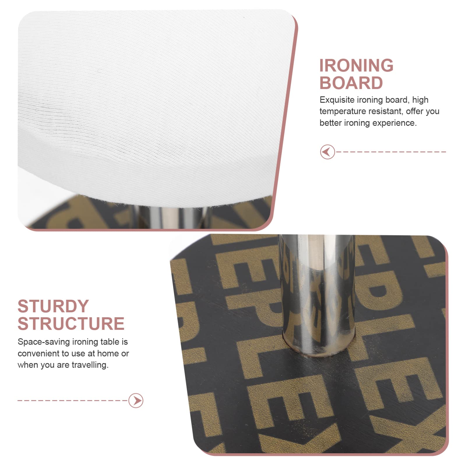 Zerodeko Travel Accessories Mini Iron Ironing Board Wood Stool Coat Clothes Ironing Board Tabletop Small Ironing Board for Sewing Craft Room Household Dorm Travel Accessories Mini Iron