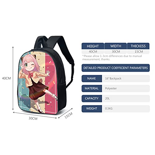 XeUiao Spy Anya Forger Backpack Large Daypack Latop Anya Yor Loid Forger Bookbag Backpacks 3Pcs