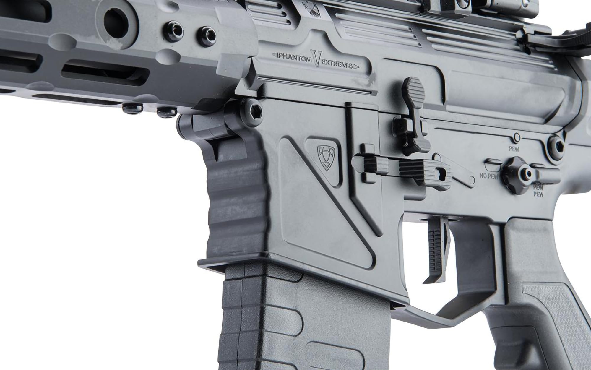 Evike Airsoft - APS Phantom Extremis Mark V 2.0 eSilverEdge Airsoft M4 AEG with 10" LOK Handguard (Color: Black)