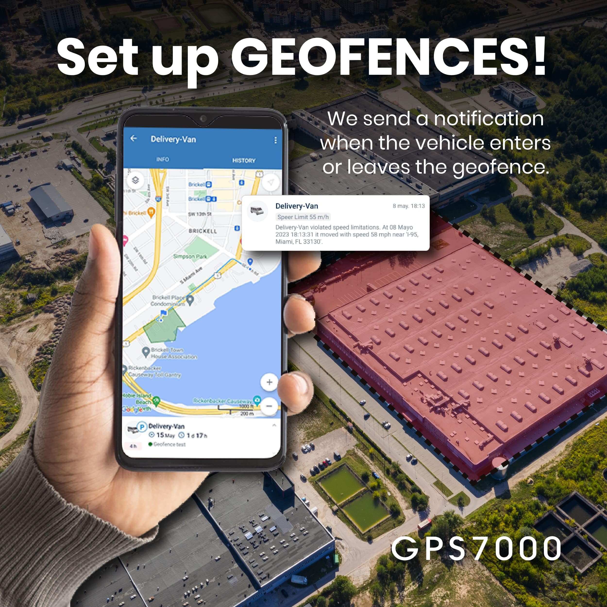 GPS7000 GPS Tracker for Vehicles - Hidden Tracking Device for Any Vehicle - Easy Installation on Car's Battery- 10 Days of Service - Subscription Required - Low Cost Subscription Plan Options