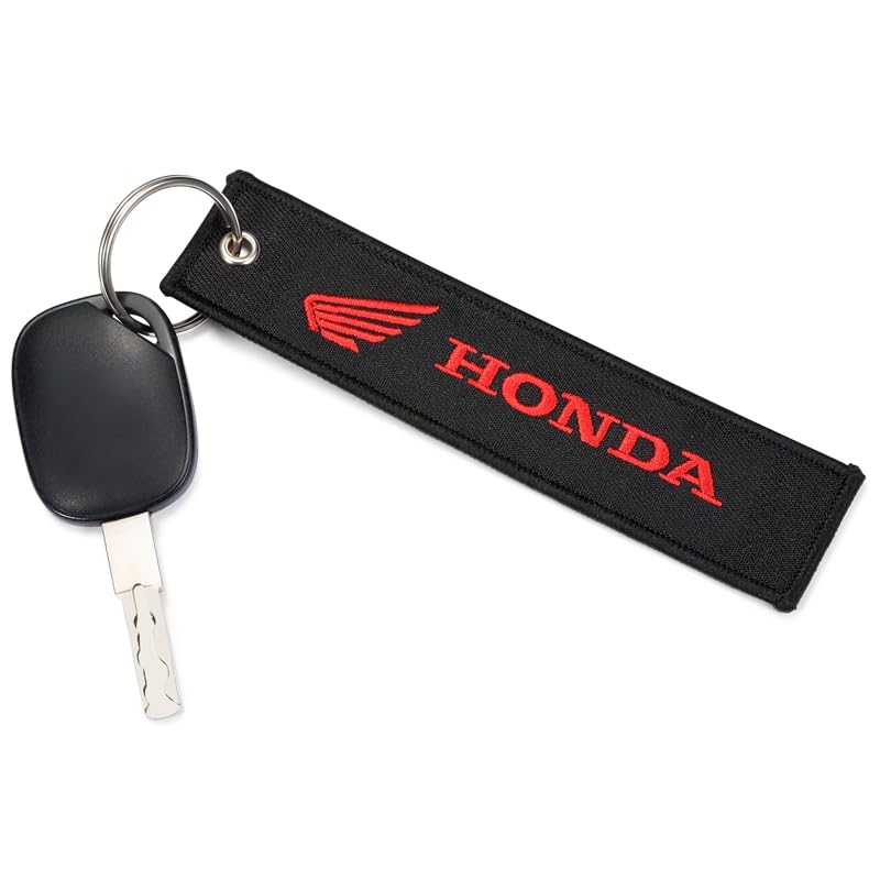 Thcyoe Embroidery Keychain Key Ring Compatible with Honda,Motorcycle Key Chain Keyring for CBR, CB, GL, CM, NC, CFR, X-ADV 750, NSS 750 Series,Accessories for Motorcycle Key