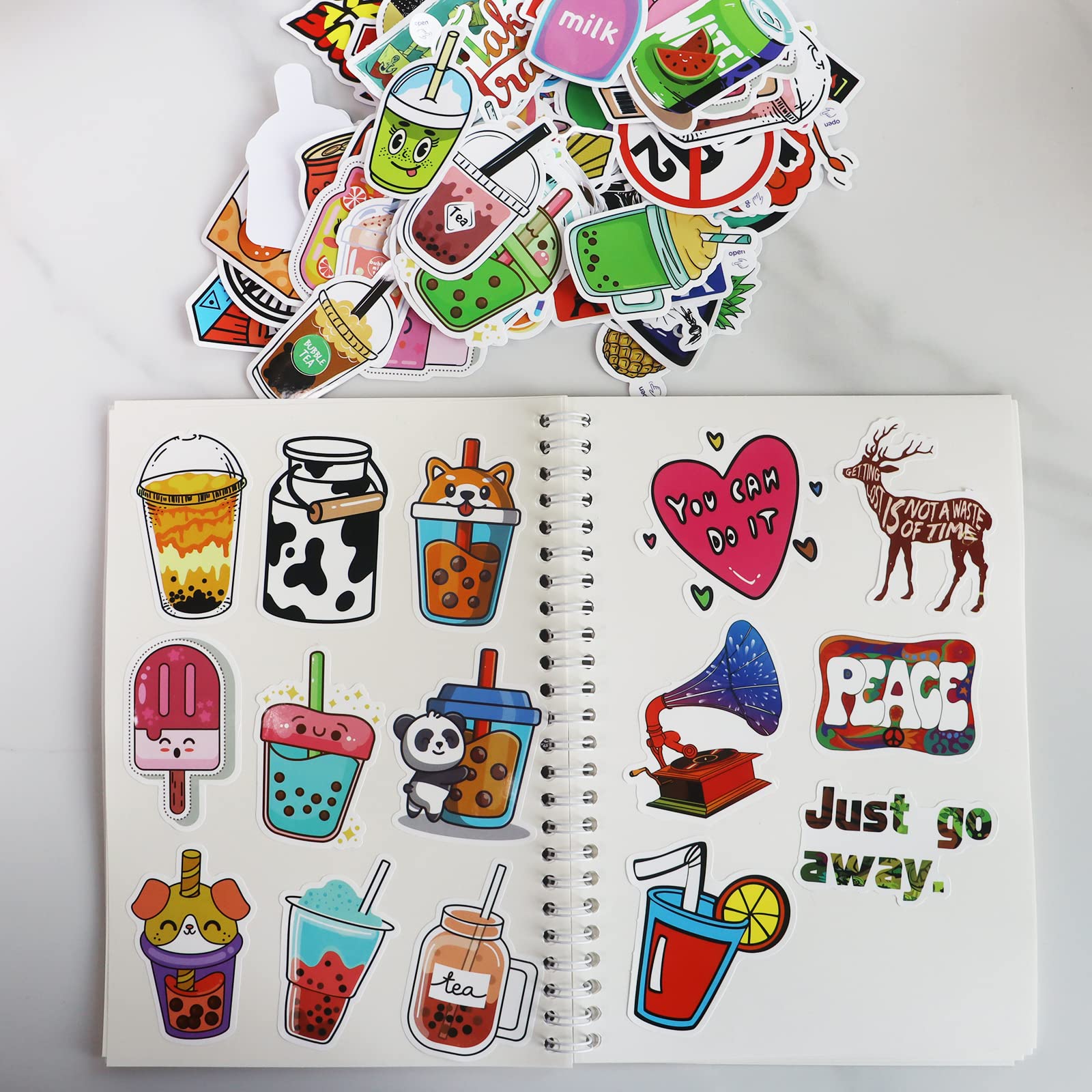 Reusable Sticker Storage Book Collecting Album Blank Stickers Organizer Book A5 Size with 40 Sheets Blank Release Paper for Stickers Holder Collection (BLUE-2)