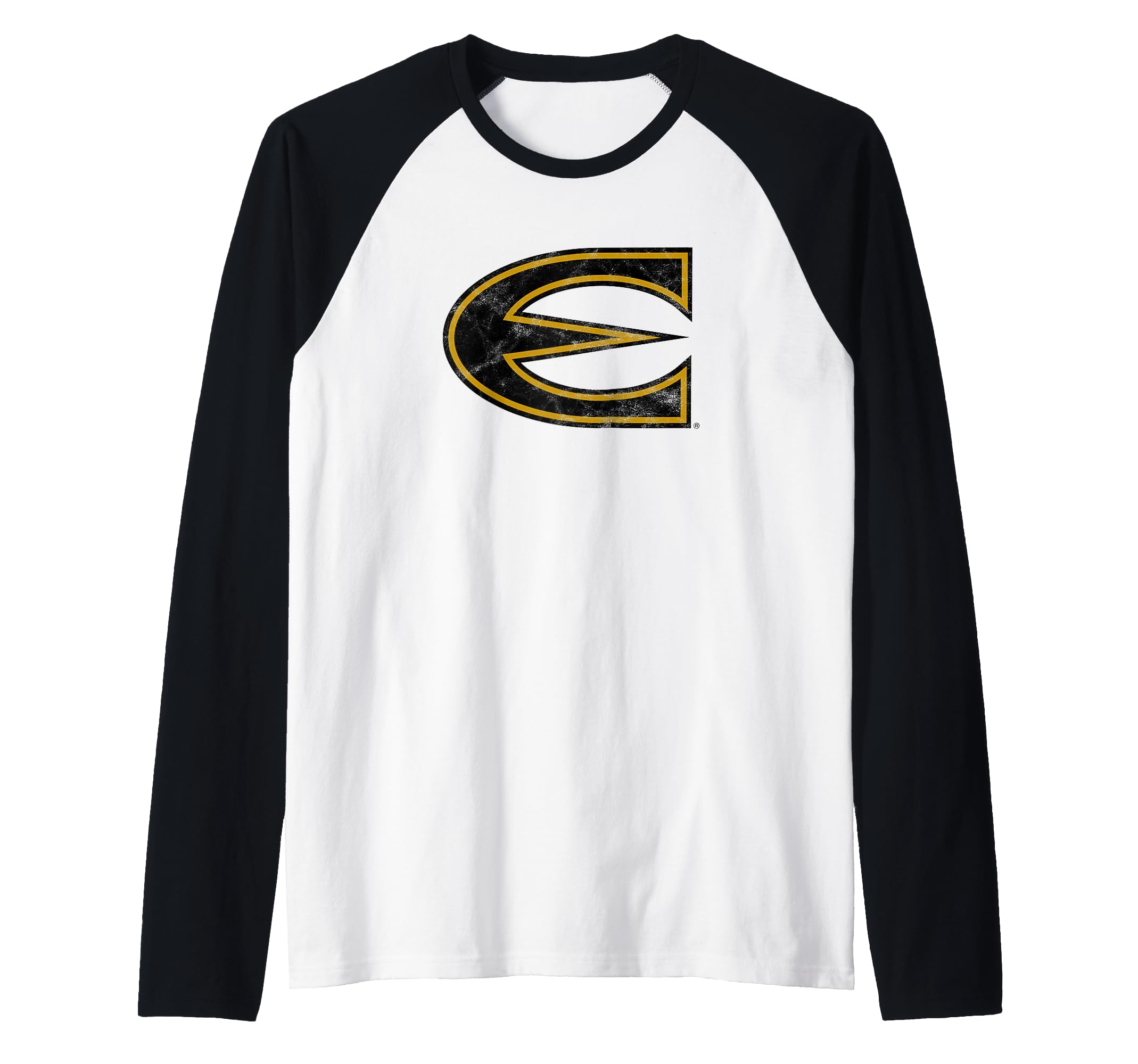 Emporia State University ESU Hornets Distressed Primary Raglan Baseball Tee
