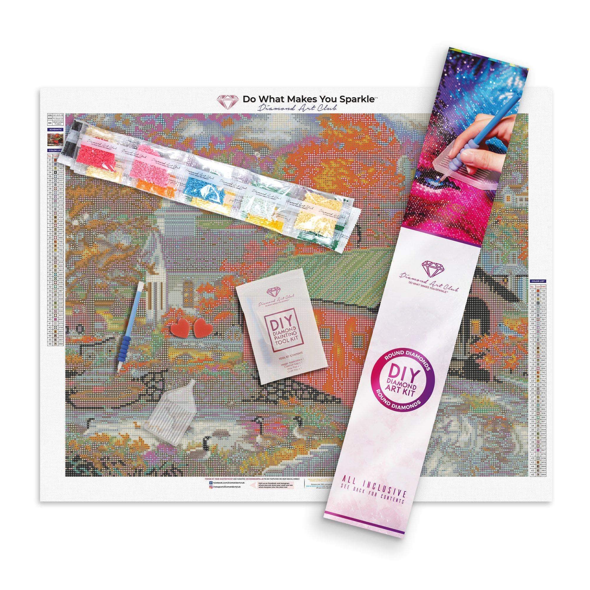 DIAMOND ART CLUB The Sweet Life Round with 47 Colors Including 1 AB 49,896 22" x 28″ (56cm x 71cm)