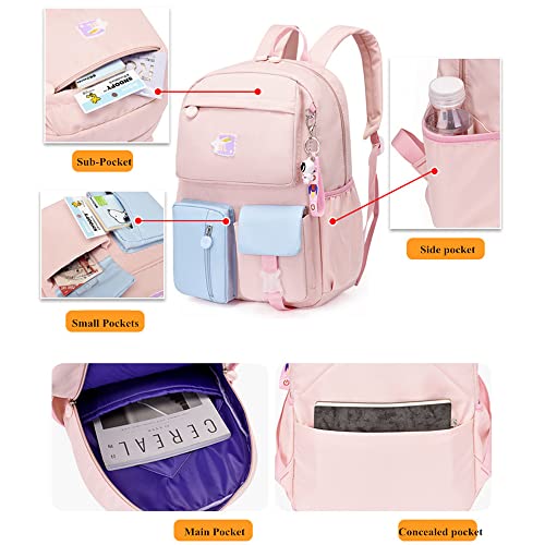LANSHIYA Cute kids Backpack for Girls Elementary School Students Casual Daypack Lightweight Outdoor Bookbag for Teens