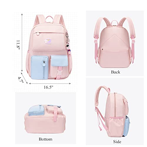 LANSHIYA Cute kids Backpack for Girls Elementary School Students Casual Daypack Lightweight Outdoor Bookbag for Teens
