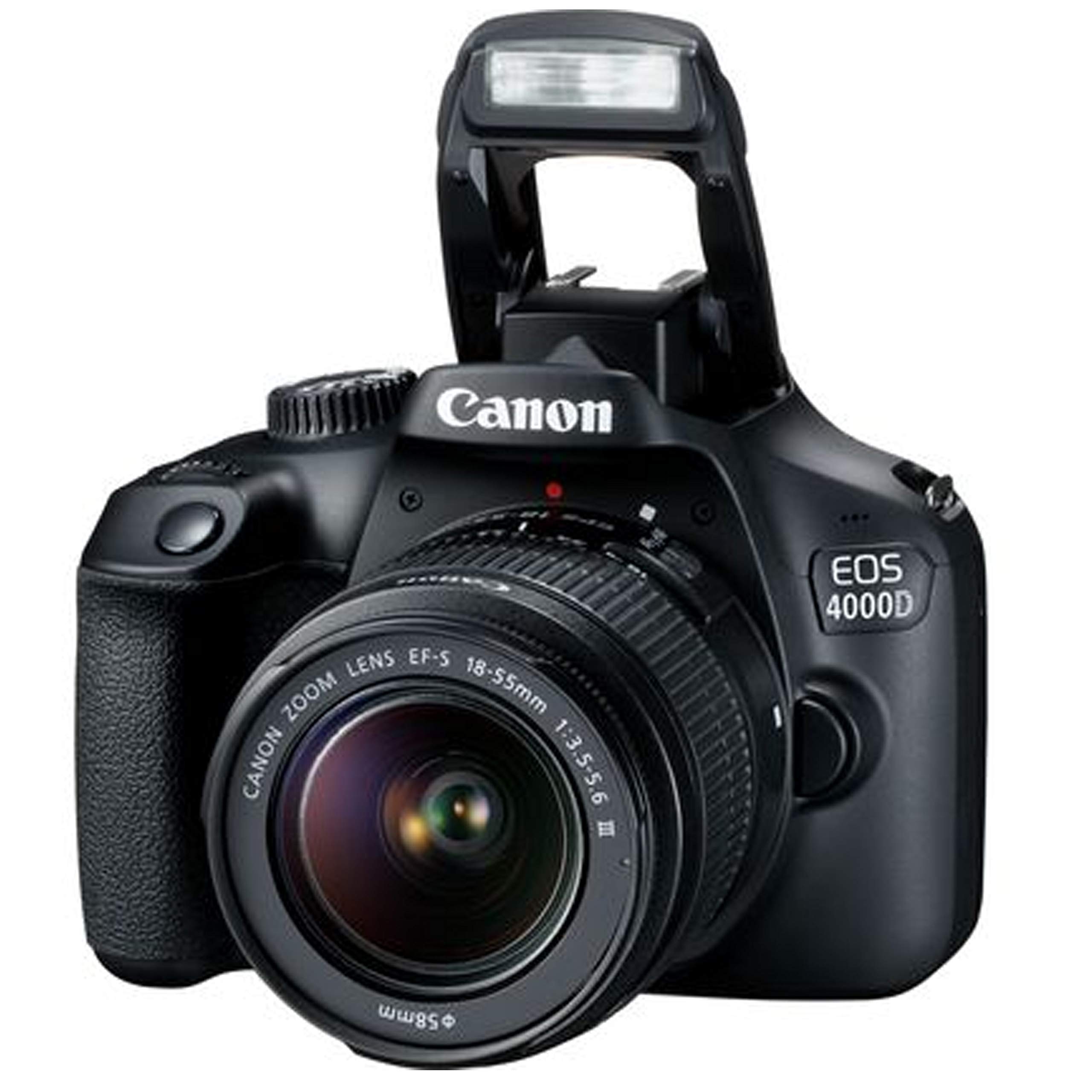 Canon EOS 4000D (Rebel T100) DSLR Camera w/EF-S 18-55mm F/3.5-5.6 Zoom Lens + 75-300mm F/4-5.6 III Lens + 64GB Memory + Case+ Steady Grip Pod + Filters + 2X Batteries + More (28pc Bundle)