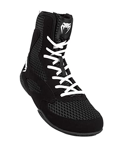 Venum Shoes Contender Boxing – Black/White, Black/White, 11 Men/12.5 Women US