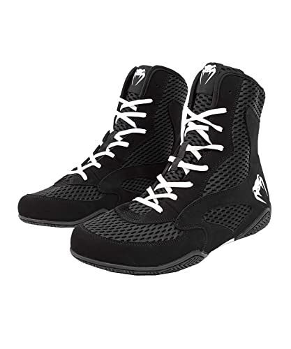Venum Shoes Contender Boxing – Black/White, Black/White, 11 Men/12.5 Women US