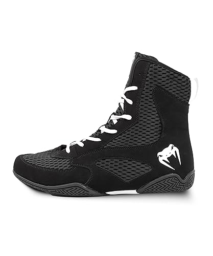 Venum Shoes Contender Boxing – Black/White, Black/White, 11 Men/12.5 Women US