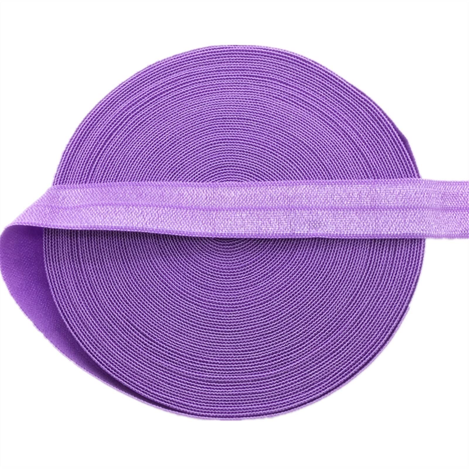Elastic Spool Band,Stretch Sewing Ribbon,20yards 5/8" 15mm Multicolor Fold Over Spandex Elastic Ribbon for Sewing Lace Trim Waist Band Garment Accessory (Color : Light Green, Size : One Size) (Color