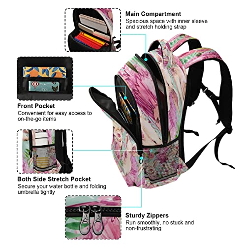 ALAZA Cute Pig Leaf Animal Cake Large Backpack Travel College School Shoulder Laptop Bag Daypack Bookbag