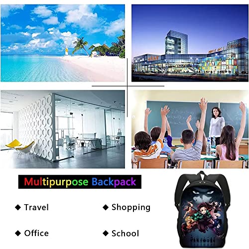 TianJie Anime Backpack for Anime Fans, 3D Print Casual Daypack Laptops Backpack College Sports Bags - 04