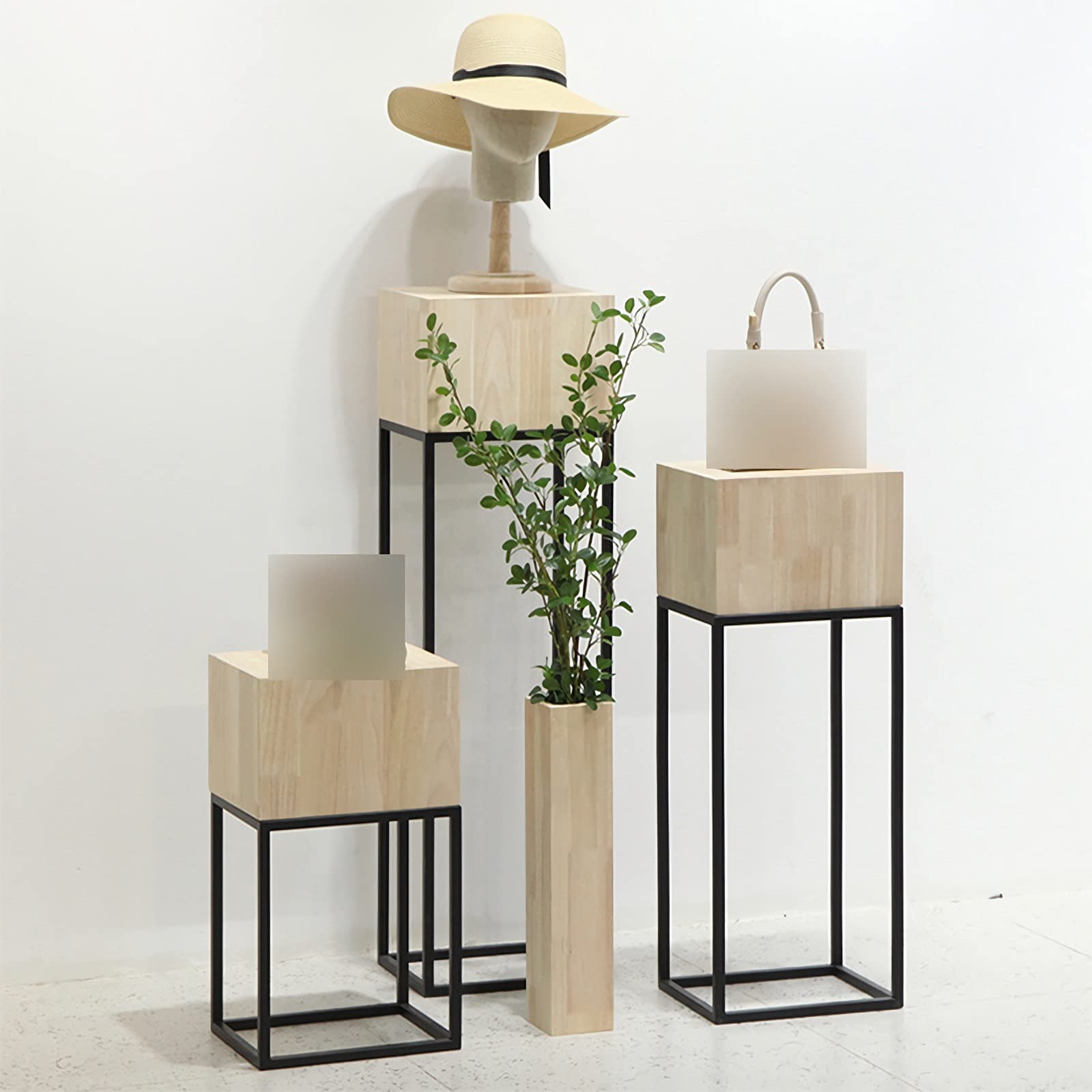EVSER Display Stand Straight Retail Table, Display Stand with Shelves for Products, Portable Display Rack for Countertop, Craft Shows, Trade Shows Display Shelf/Display Rack (Size : CH)