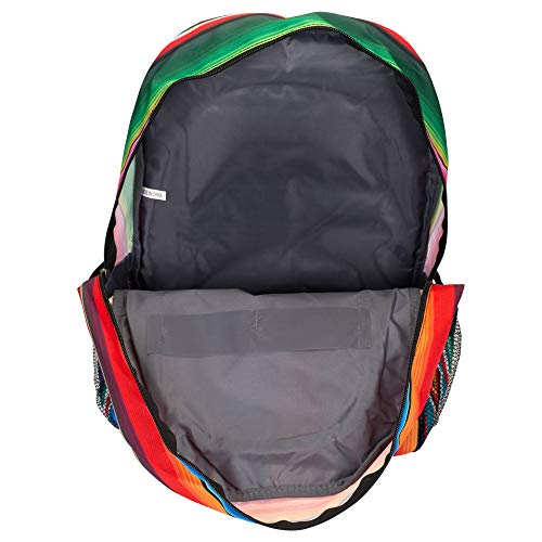 Serape Patterned 14 x 17 Inch Large Microfiber Zipper Padded Backpack
