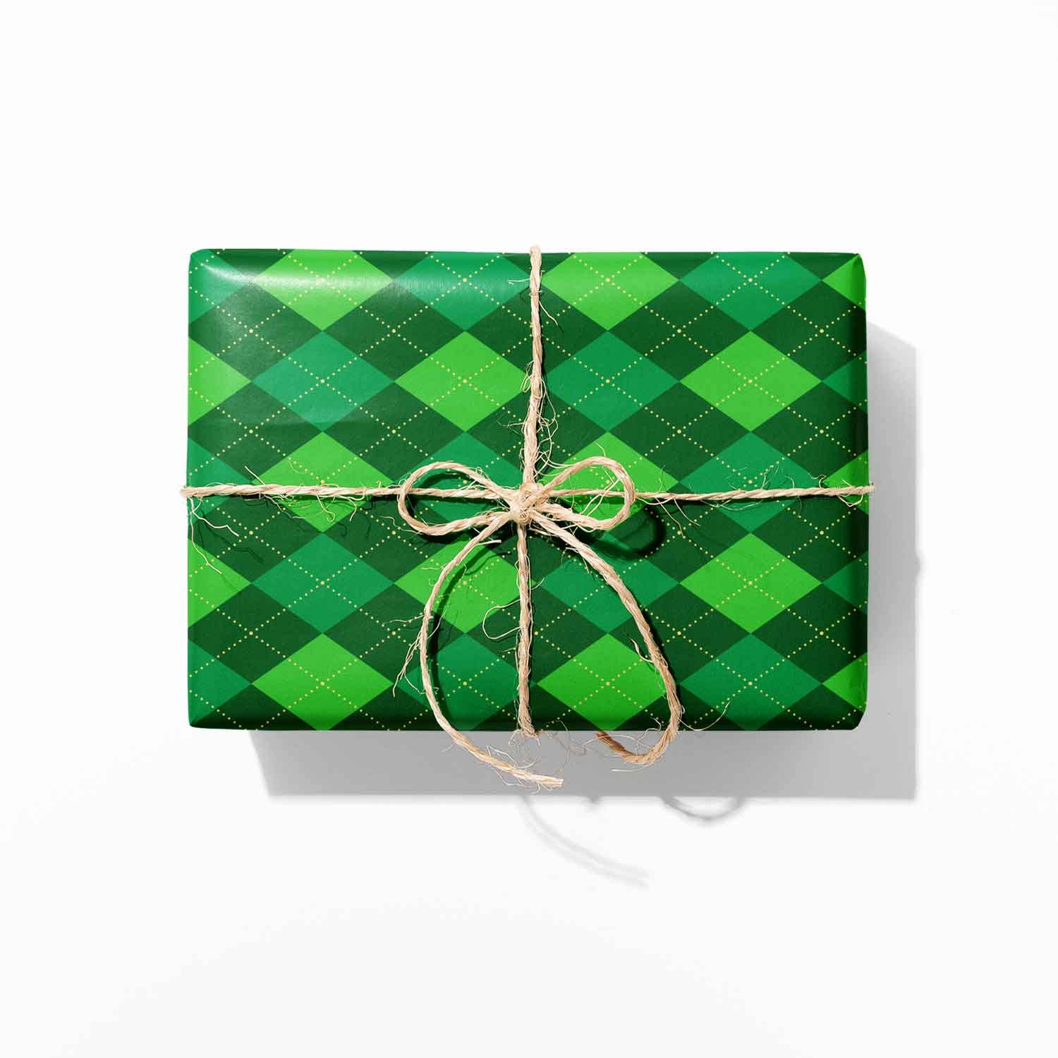 WOPARTY Green Wrapping Paper Roll - with Cut Lines for Birthday, Holiday, Wedding, Baby Shower Party DIY Pack - 3 Rolls - 17 in X 120 in Per Roll