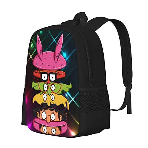 Bob's Animated Burgers Student School Bag College Laptop Backpack Travel Rucksack Office Daypack