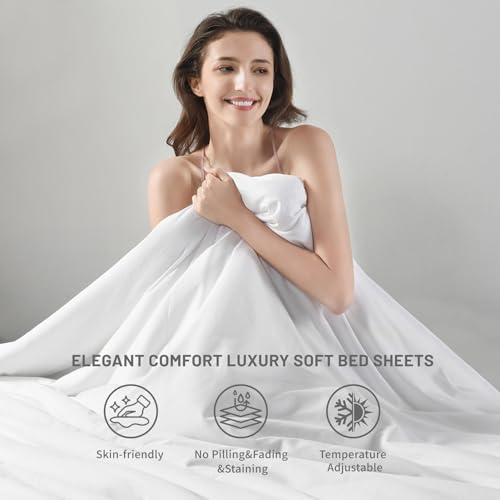 Bedlifes Full Size Sheet Sets- Cooling Sheets-Ultra Soft-Silky-Breathable-Deep Pocket- 1800 Series Bedding Set Microfiber Bed Sheets Full Size Dark Grey 4 Pieces