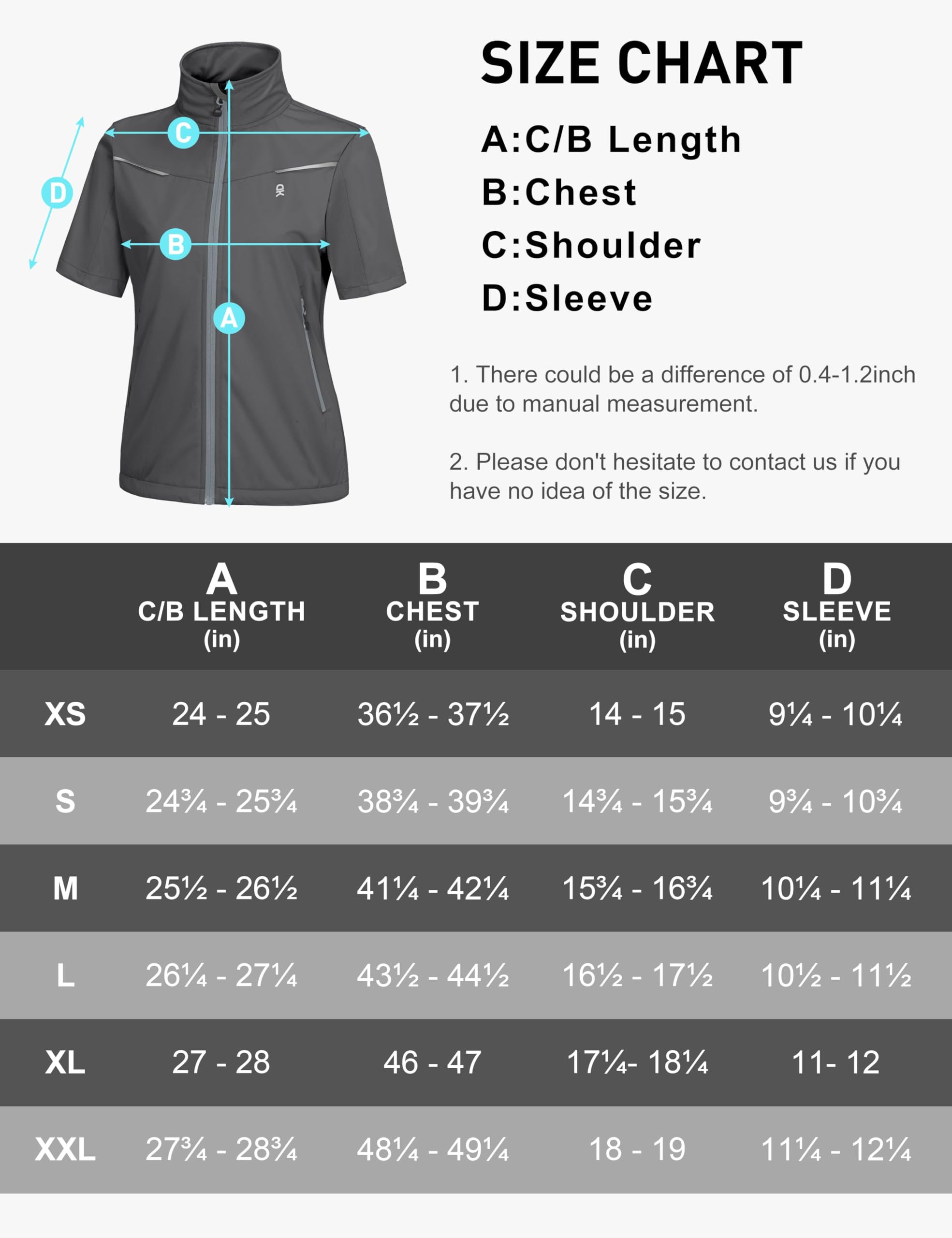 Little Donkey Andy Women's Short Sleeve Jacket Windproof Lightweight Vest for Golf Hiking Running Grey M