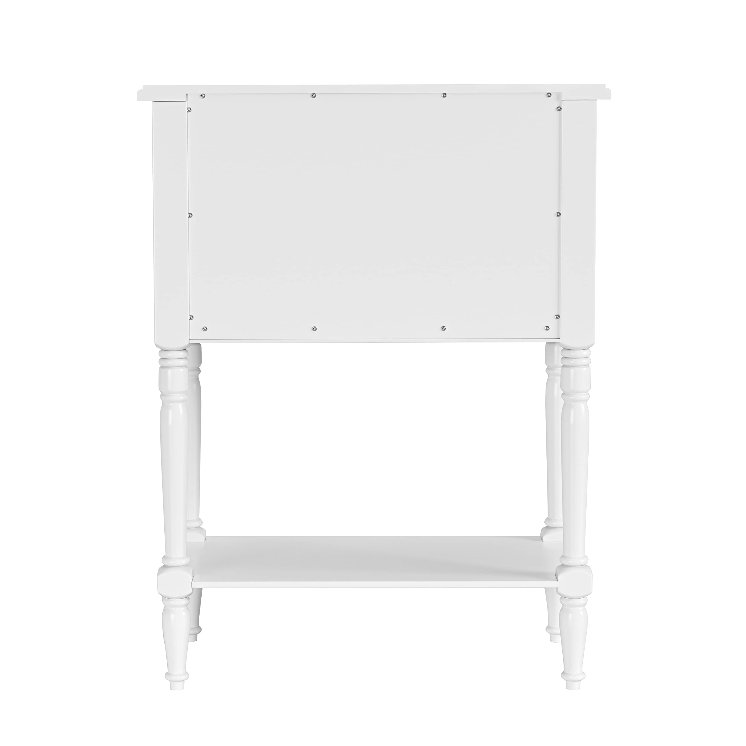 Knowlife Console Table with 2-Door Cabinet & 2 Drawers, Sofa Tables, Entryway Table with Storage Shelf, Coffee Bar Buffet Sideboard for Kitchen, Hallway, Dining, Living Room, White