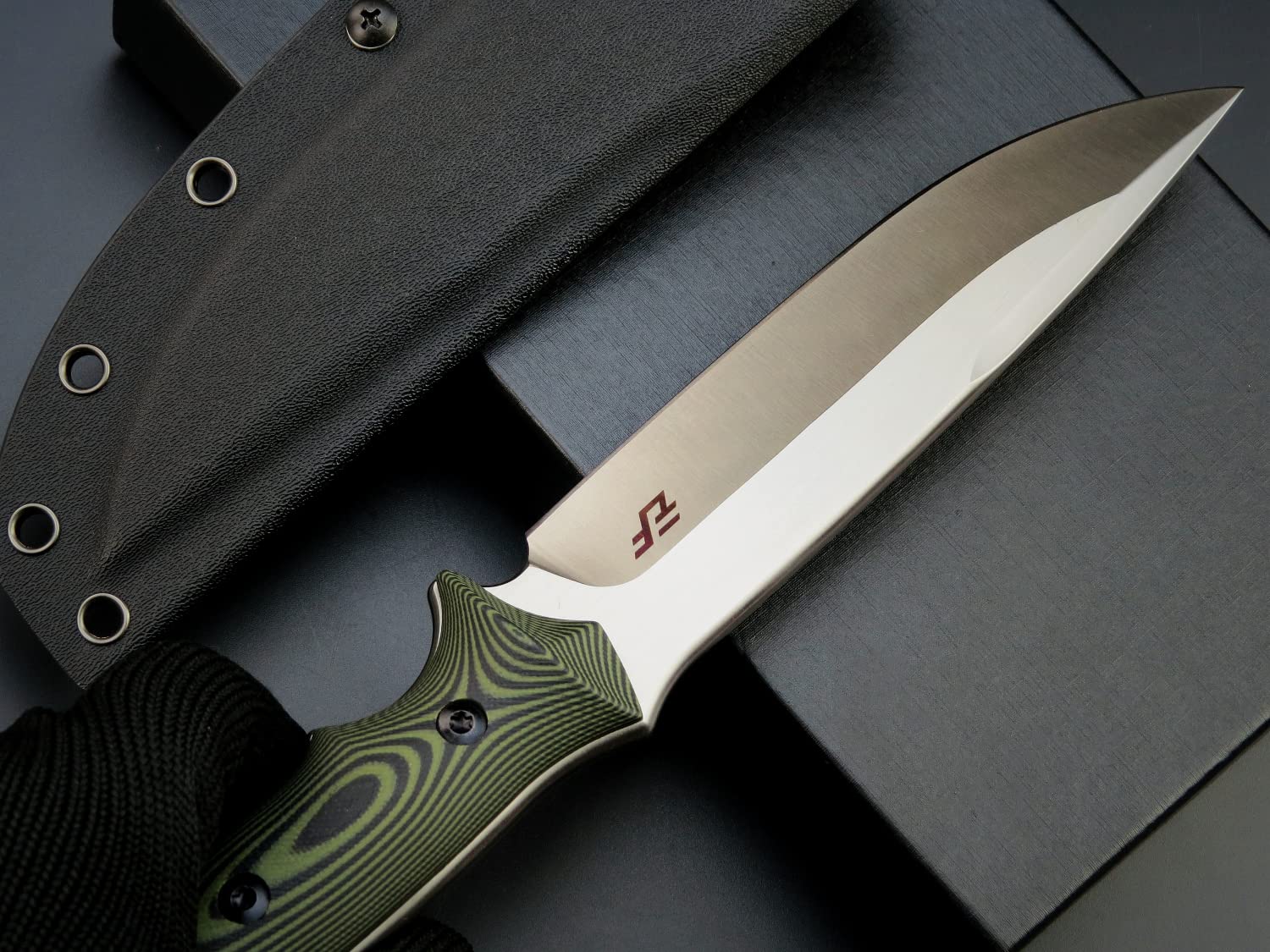 Eafengrow EF128 Fixed Blade Knife DC53 Steel Blade, Two Tone G10 Handle Full Tang Fixed Knifes Straight Knife for Working Camping Hunting Adventure Field EDC Tool Knife(Silver)