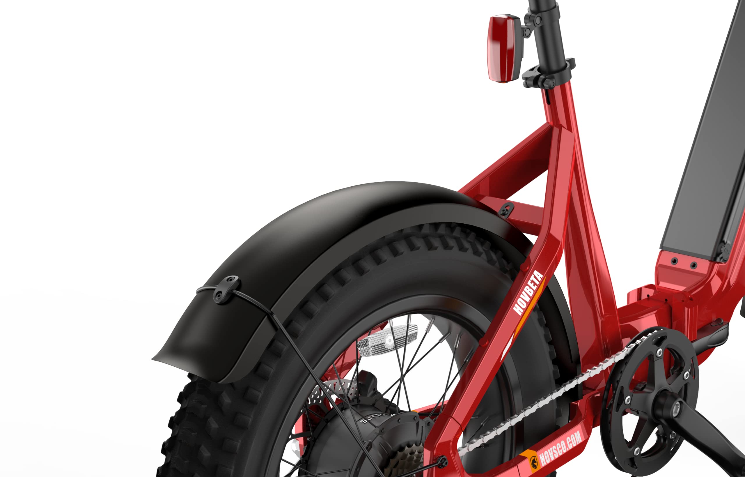 HOVSCO Electric Bike Hardcore Bike Front Rear Fenders Compalicateble for 20"/ 26"/ 27.5" Ebike Fenders Black