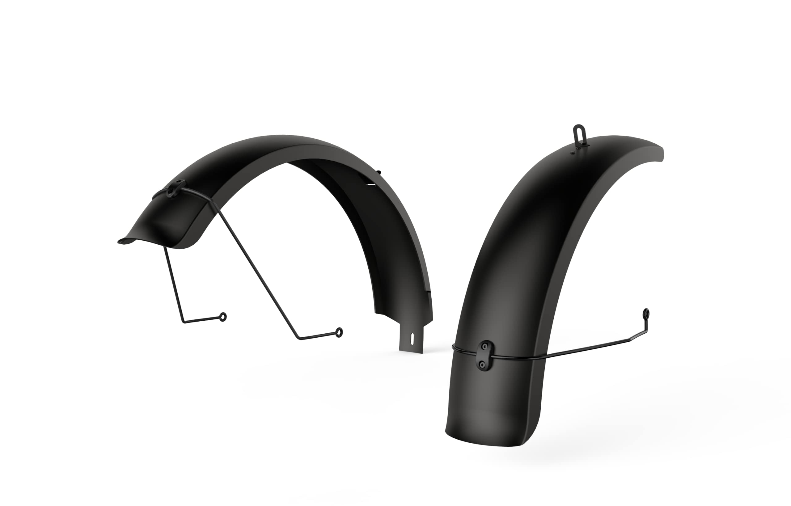 HOVSCO Electric Bike Hardcore Bike Front Rear Fenders Compalicateble for 20"/ 26"/ 27.5" Ebike Fenders Black