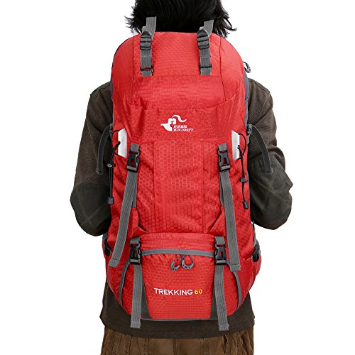 60L Hiking Backpack, Waterproof Camping Backpacking Backpack for Men Outdoor Traveling Climbing Daypack with Rain Cover (Army Green)