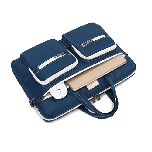 SHWN Pattern 15 "Waterproof Laptop Shoulder Messenger Bag with 14" -15.6 "Bounce Bubble protection (blue)