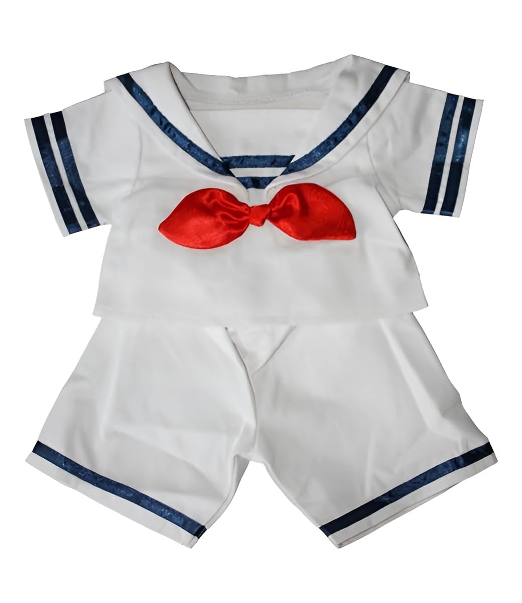 Sailor Boy w/Hat for Stuffed Toy Outfit - Fits Most 14"-18" Soft Toys, Adorable Dress-up Set Buddy Friends, Make Your Own Plushie Gifts, Birthday, Little Ones!
