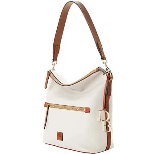 Dooney & Bourke Handbag, Pebble Grain Large Sac Shoulder Bag - White