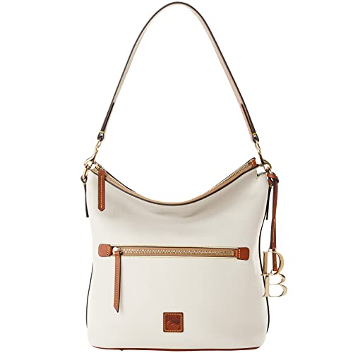 Dooney & Bourke Handbag, Pebble Grain Large Sac Shoulder Bag - White